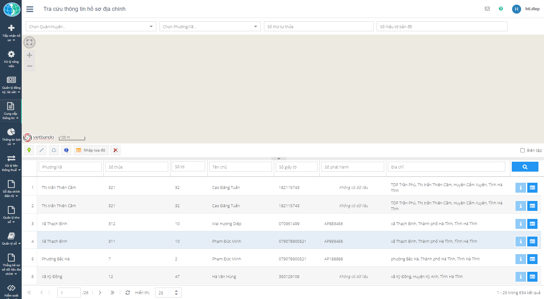 Hồ sơ địa chính | VBDLIS Document